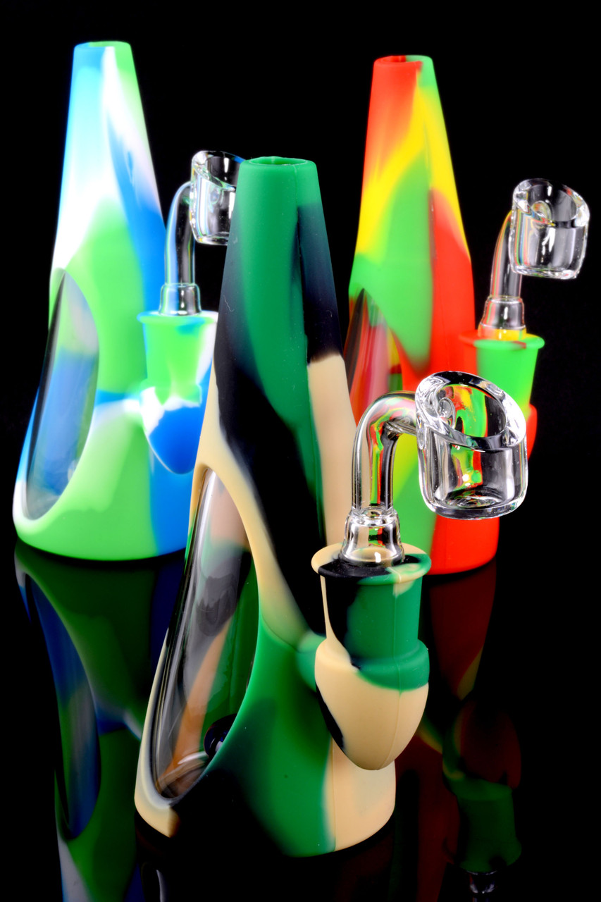 Colorful Silicone Cone Dab Rig - WP1832 | Wholesale Smoke Shop Distributor