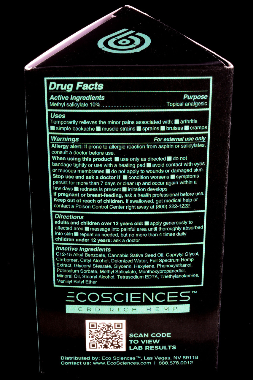 CBD Drip EcoDerm 1 oz Pain Cream - CBD230 | Eco Sciences Wholesale