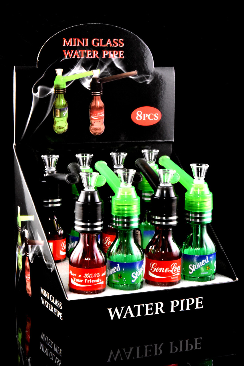 Glass Soda Bottle Water Pipe - WP2648 | Bulk Novelty Bongs