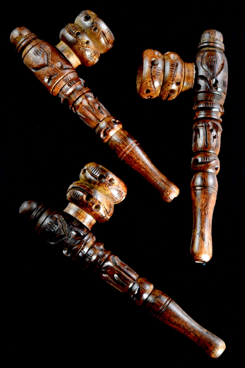 Natural Carved Rosewood Pipe - W0257 | Wholesale Head Shop Distributor