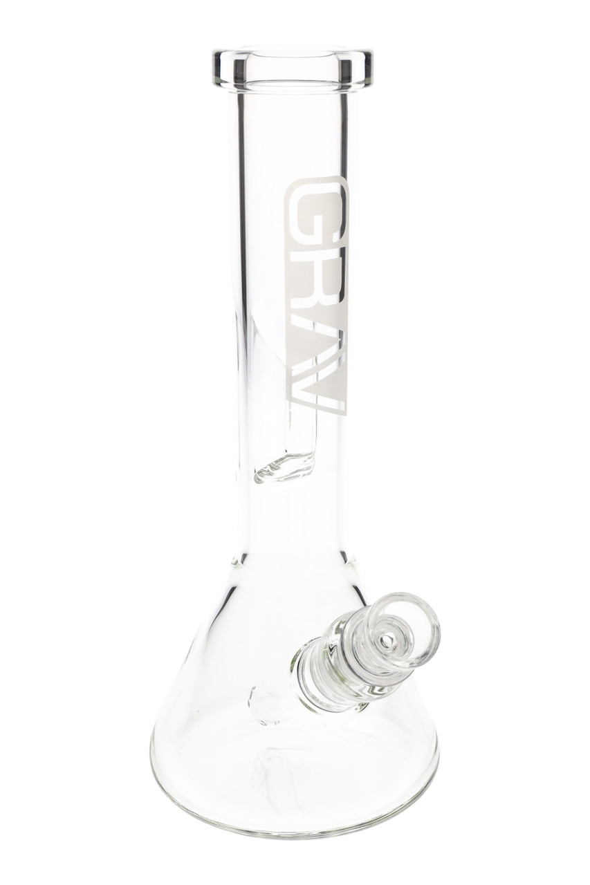 Grav Small Clear Beaker Base Water Pipe - WP2911 | Bulk Purchase Grav Bongs