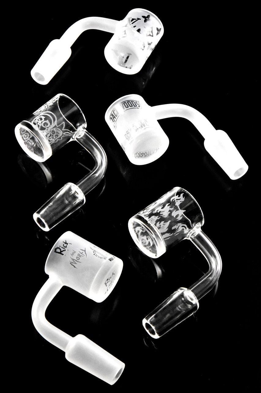 (Mix) 14.5mm Male Domeless Flat Top Frosted Quartz Banger Nail - BS841 ...