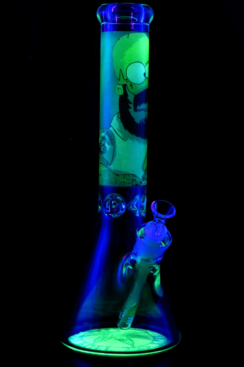 Large Glow in the Dark Simpsons GoG Beaker Water Pipe - WP3004 | Bongs ...