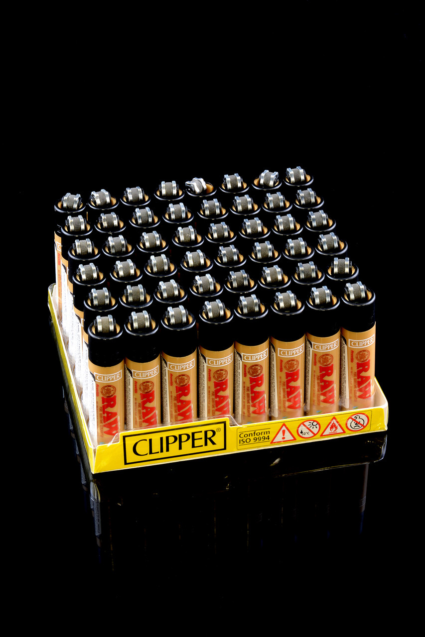 Raw Mini Clipper Lighter (48pc Display) - L0122 | Wholesale Flame Lighters