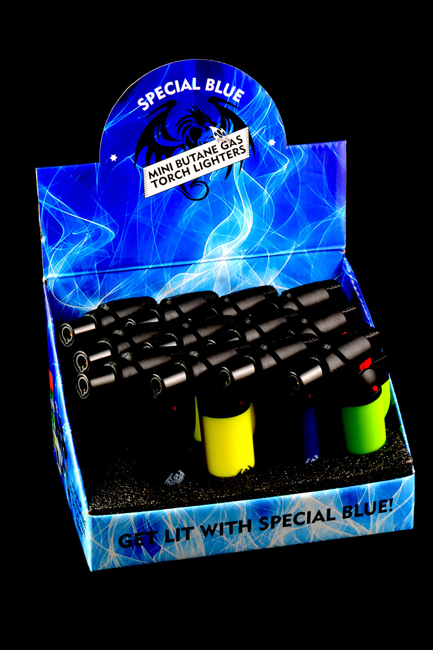 12 Pc Special Blue Bernie Rubber Torch Lighter Display - L0165 | Bulk ...