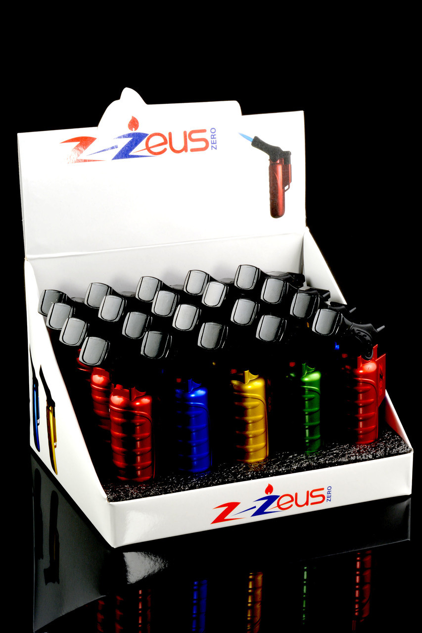 20 Pc Z-Zeus Torch Gun Lighter Display - L0177 | Wholesale Torch Lighters