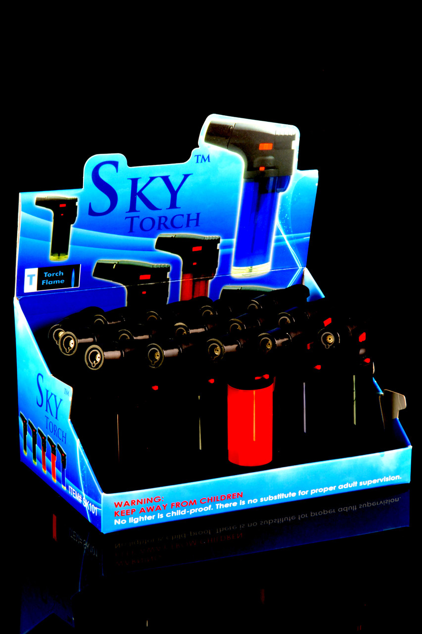 15 Pc Sky Torch Lighter Display - L0200 | Wholesale Smoking Accessories