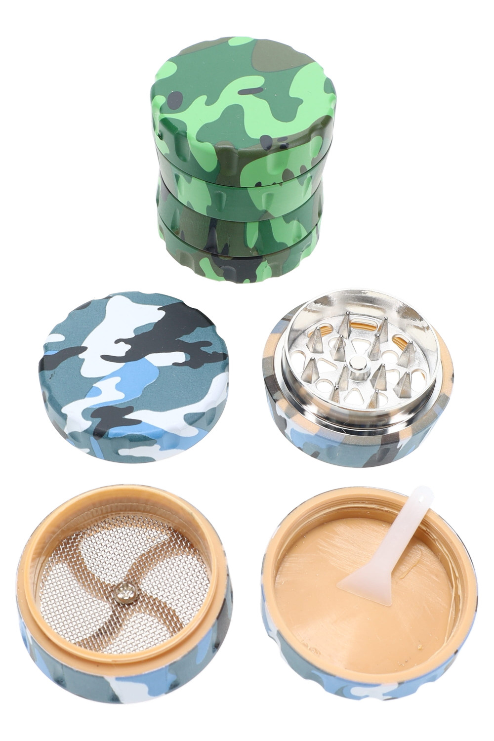 1.75" Plastic & Metal Camo Grinder | SPS Wholesale