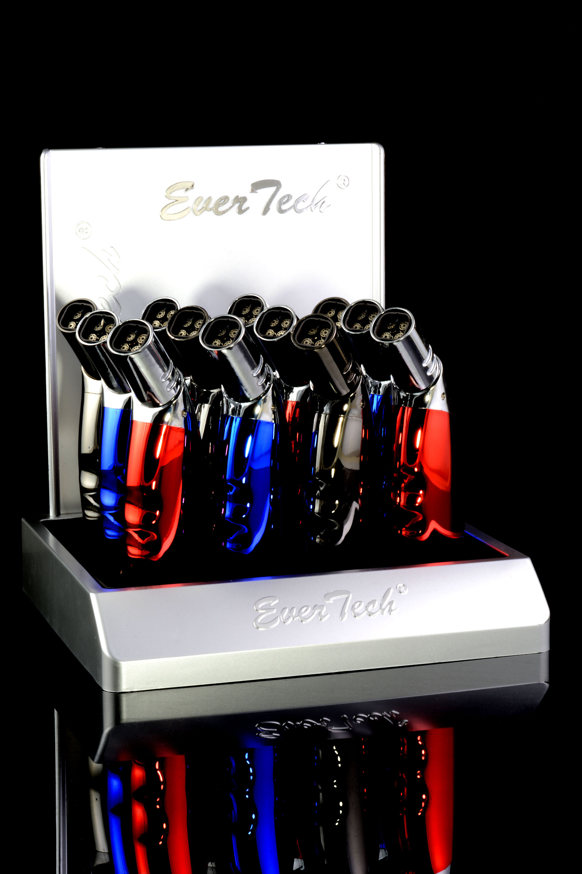 12 Pc EverTech Quad Torch Lighter Display - L0220 | Bulk Smoking ...