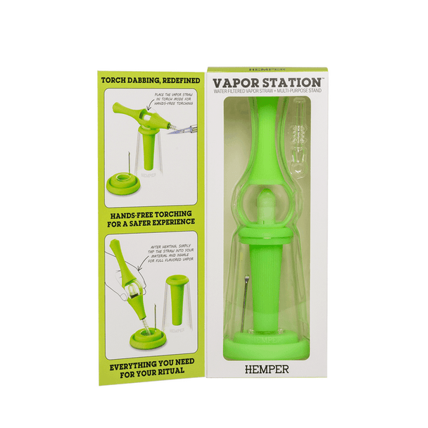 Hemper Vapor Station Dab Straw w/ Bubbler | SPS Wholesale