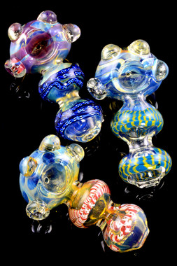 Thick Color Changing Striped Marble Glass Pipe - P2130 | Wholesale Hand ...