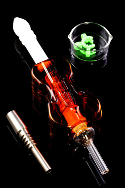 14.5mm Colored Glass Violin Dab Straw with Tree Perc Kit - B1272 | Bulk ...