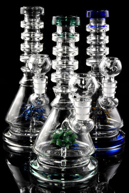 Small Glass on Glass Stemless Beaker 'Rona Rig - WP2651 | Bulk Bongs