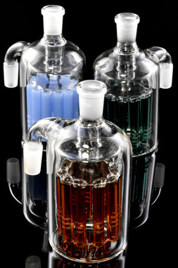 14.5mm Male to Female 90 Degree Glass on Glass Ash Catcher with Tree ...