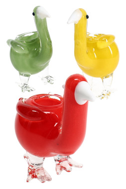 Colorful Frit Glass Goose Pipe - AP287 | Wholesale Bulk Hand Pipes