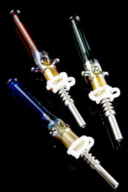 Colorful Fumed Metallic Glass Dab Straw - P2849 | Wholesale Smoking ...