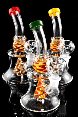 Small Reverse Striped GoG Stemless Water Pipe with Perc - WP2862 ...