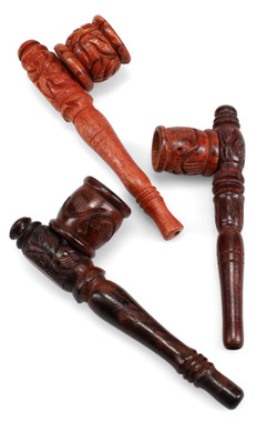 Natural Carved Rosewood Pipe - W0257 | Wholesale Head Shop Distributor