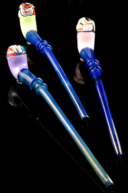 Large Fumed Neon Colored Swirl Glass Gandalf Pipe - P2928 | Wholesale ...