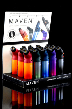 15 Pc Maven Alpha Gradient Torch Lighter Display - L0260 | Bulk Smoke ...