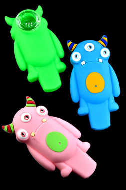 Colorful Silicone Alien Monster Pipe - P2960 | Bulk Rubber Smoking Pipes