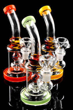 Small Glass on Glass Reverse Straight Shooter with Showerhead Perc ...