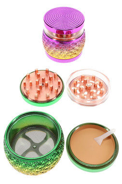 63mm 4 Part Windowed Colorful Swirl Design Grinder - G0473 | Bulk ...
