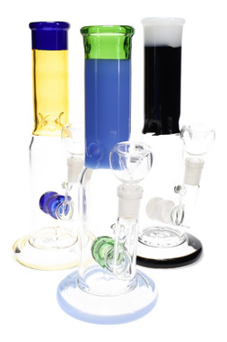 9.5" Multicolor Stemless GoG Bottle Water Pipe with Barrel Perc ...