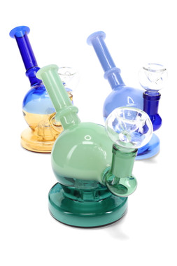 5" Multicolor Sphere Stemless GoG Water Pipe with Showerhead Perc ...