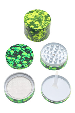 50mm 4 Part Glow in the Dark Skullpalooza Grinder - G0492 | Wholesale ...