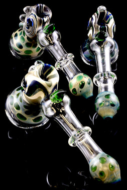 Large Silver Fumed Reverse Hammer Bubbler - B890