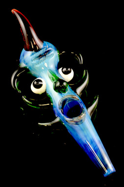 Silver Fumed Glass Face Pipe - AP213 | Bulk Pipes for Resale