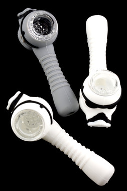 Stormtrooper Silicone Pipe with Glass Bowl - P1720 | Bulk Hand Pipes