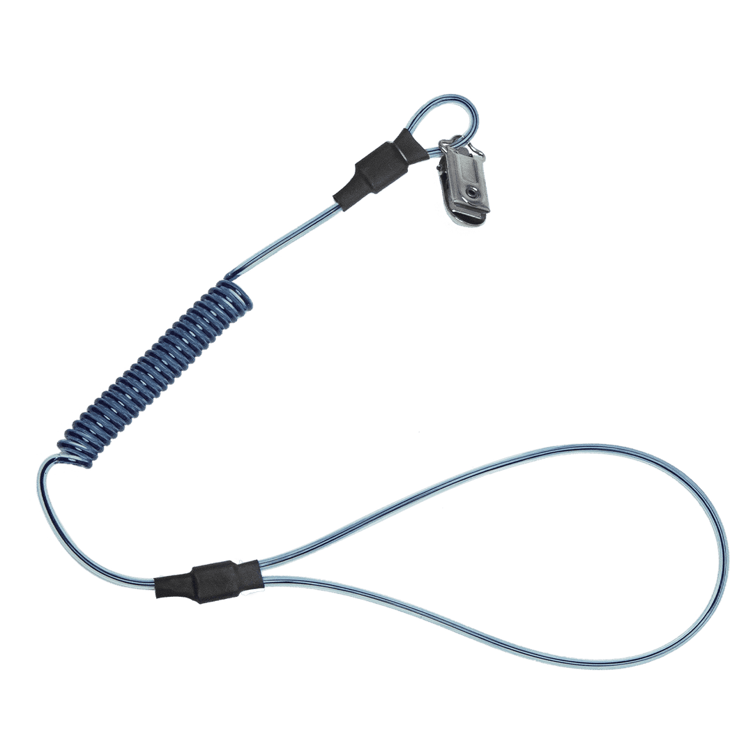 Falltech Stretch Coil Choke-On Cinch Loop Snap Clip Hard Hat Tether ...