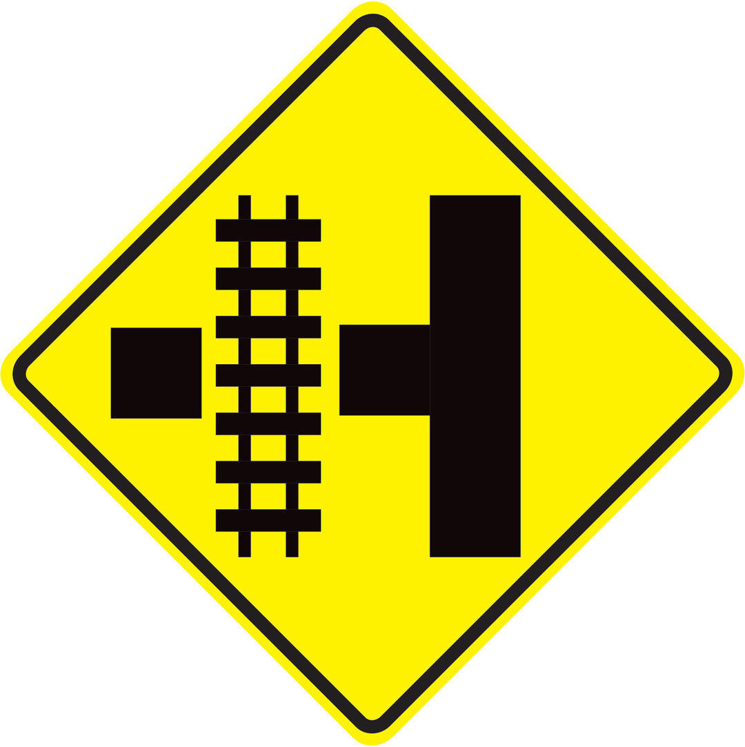 Aldon 4015-80 Rail-Road Advance Warning Sign | Western Safety Products