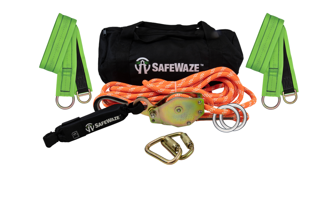 SAFEWAZE 019-8004 2-Person Portable Horizontal Rope Lifeline Kit ...