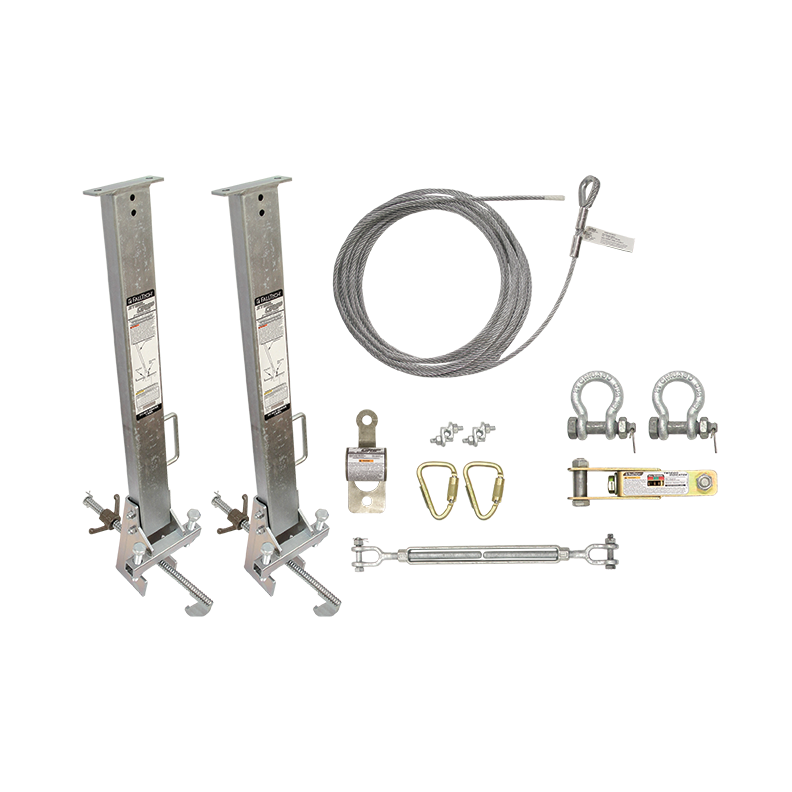 Falltech 6033024 SteelGrip Temporary Cable Horizontal Lifeline System ...