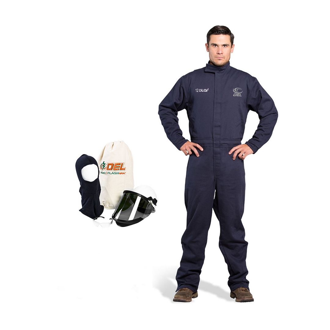 OEL AFW12-NFC Navy Arc Flash 12 Cal/cm2 Headgear Coverall Kit | Western ...