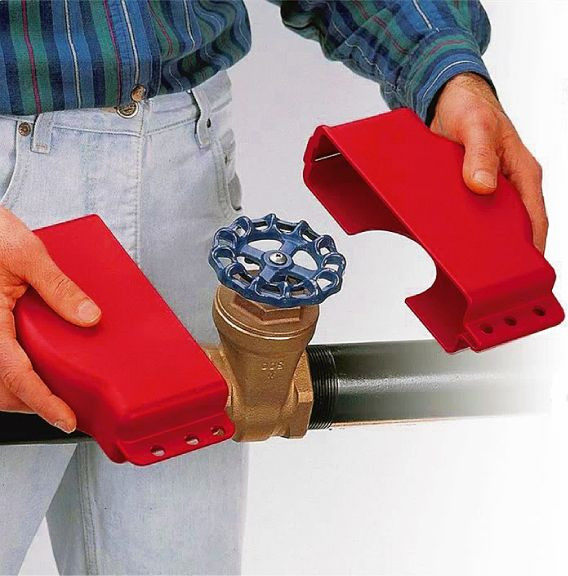 Reece BS10 Polypropylene Red Adjustable Valve Lockout for 1 to 6.1/2 in ...