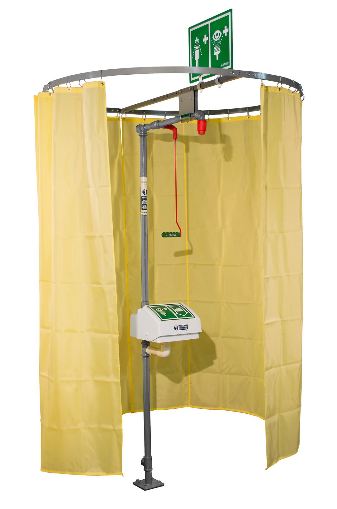 Hughes CURTAIN-PM Pipe Mounted Safety Shower Modesty Curtain - Each ...