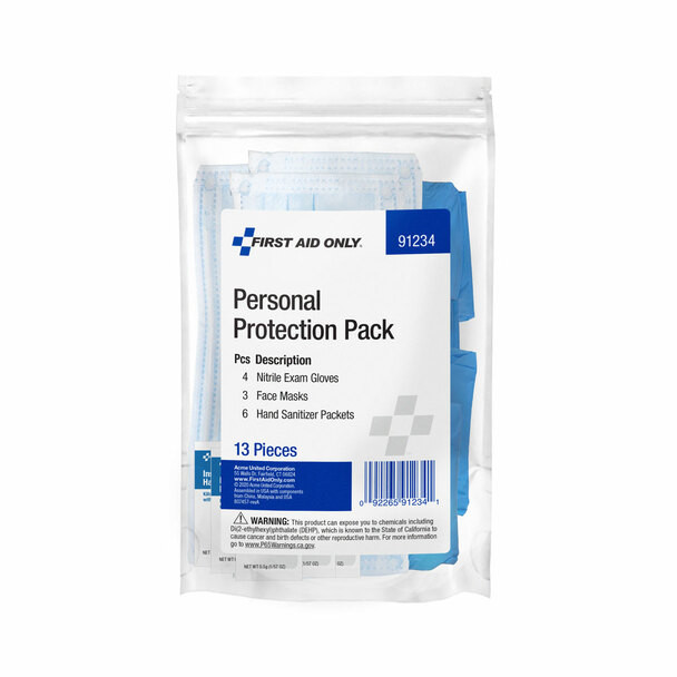 First Aid Only 91234 3-Day Personal Protection Pack - 24/Pack - Western ...