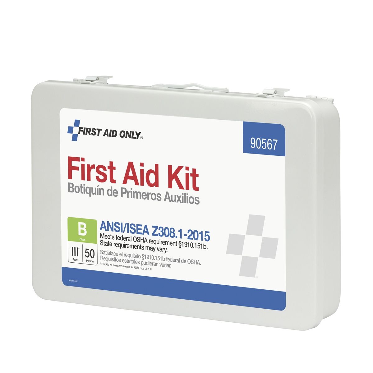 First Aid Only 50-Person Bulk Metal First Aid Kit, 90567 - Each ...