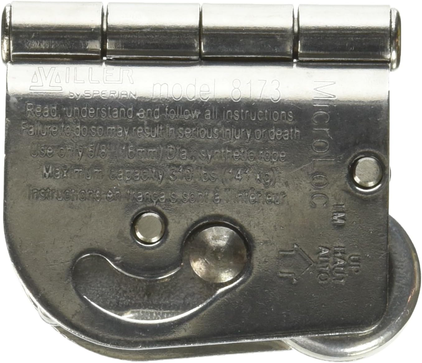 Honeywell Miller 8173/U Rope Grab with Attached O-ring, 5/16 in, 310 lb ...