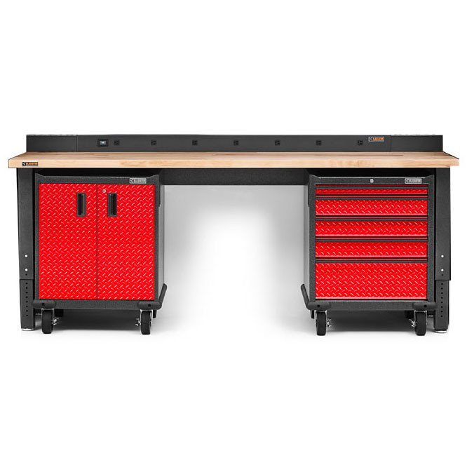 Gladiator Premier Welded Steel Red 3 Piece Workbench Kit