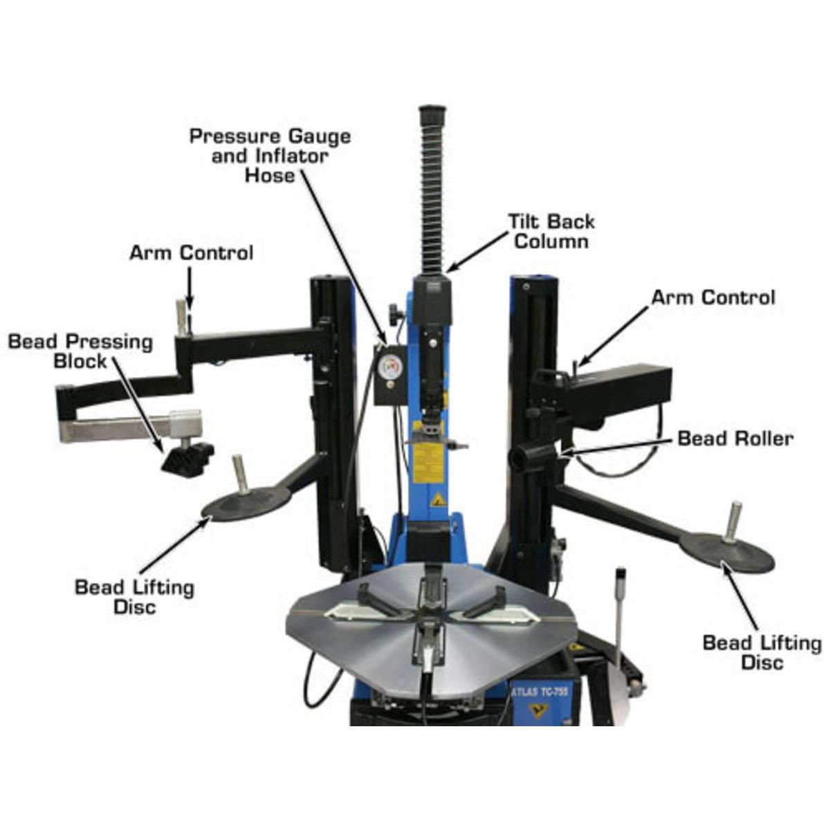 Atlas TC755 Tire Changer w/EZ Arm
