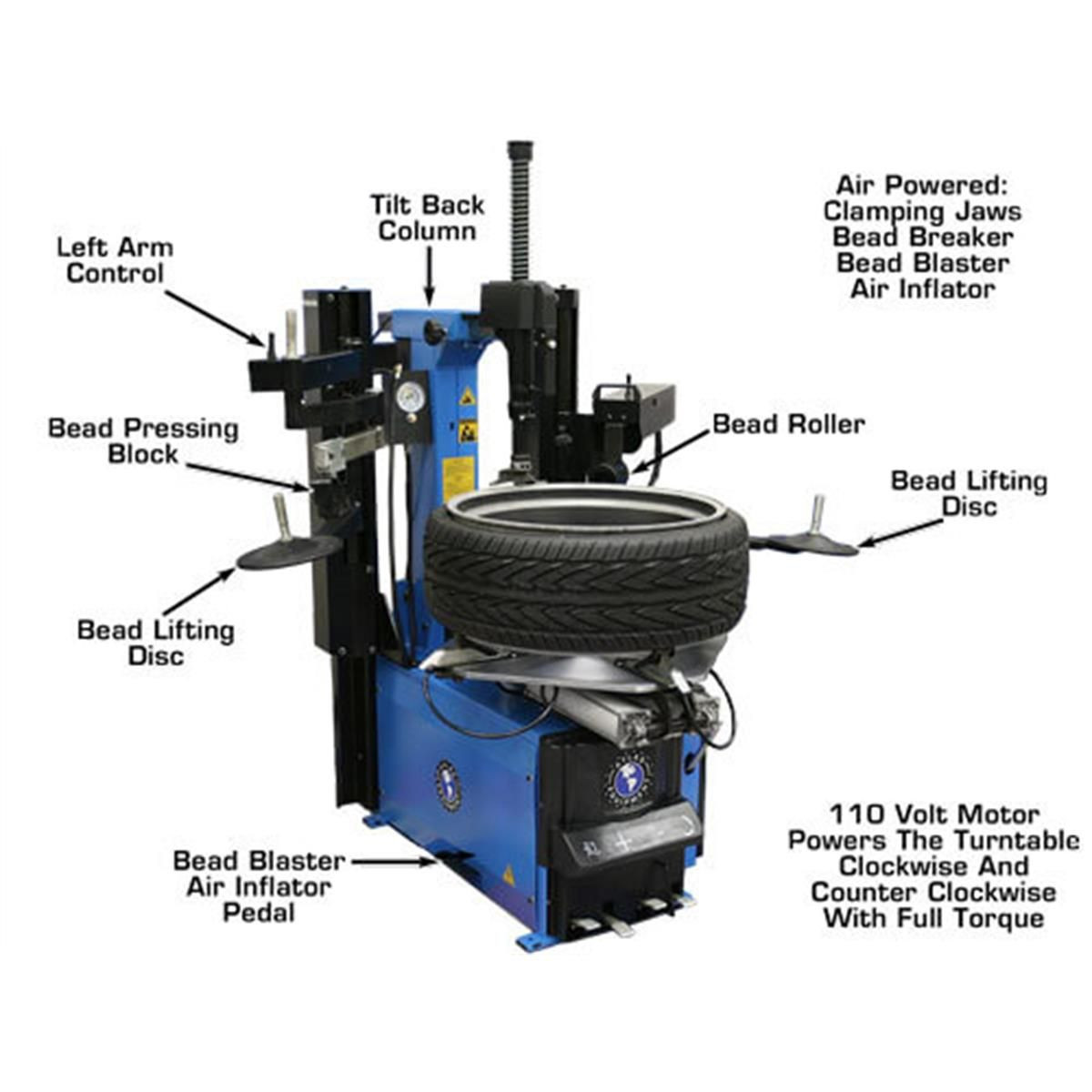 Atlas TC755 Tire Changer w/EZ Arm