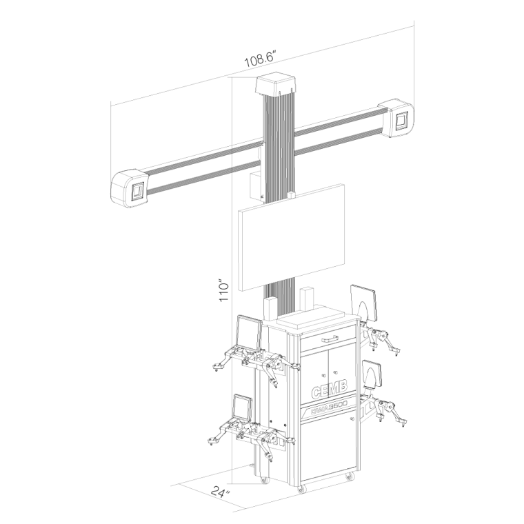 CEMB DWA3500 3D-HD Technology Wheel Alignment System with Automatic ...