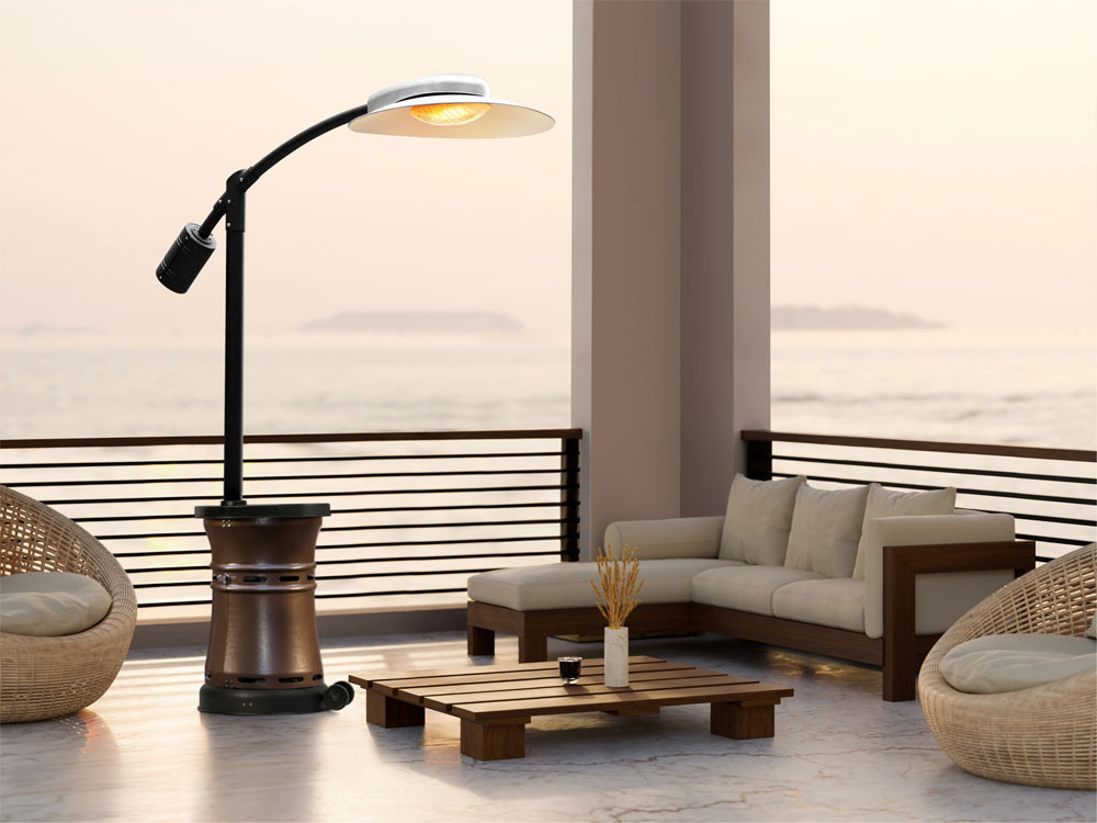 Paragon Outdoor 32,000 BTU Arc Cantilever Infrared Patio Heater ...