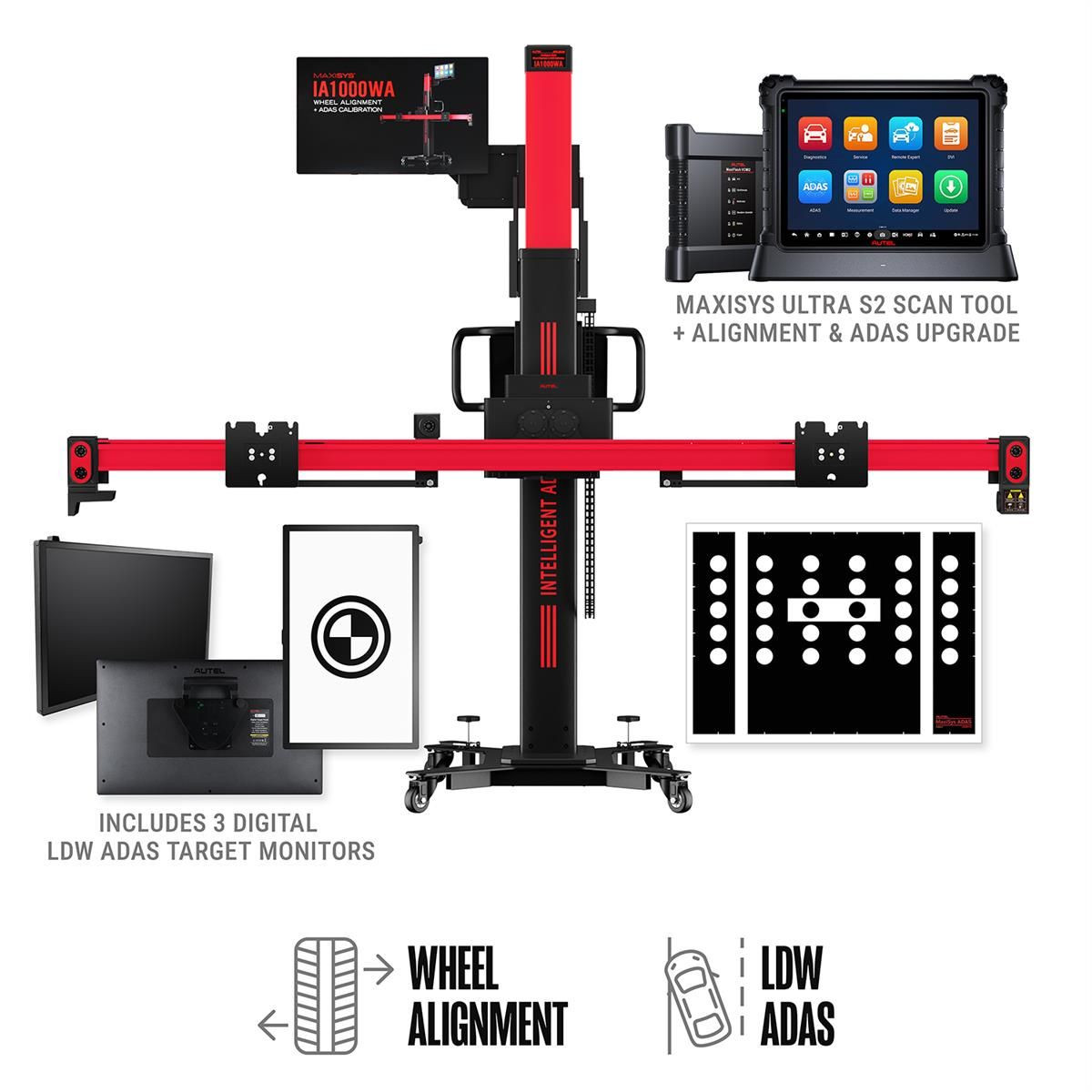 Autel MaxiSys IA1000 LDW Automated ADAS Calibration and Wheel Alignment ...