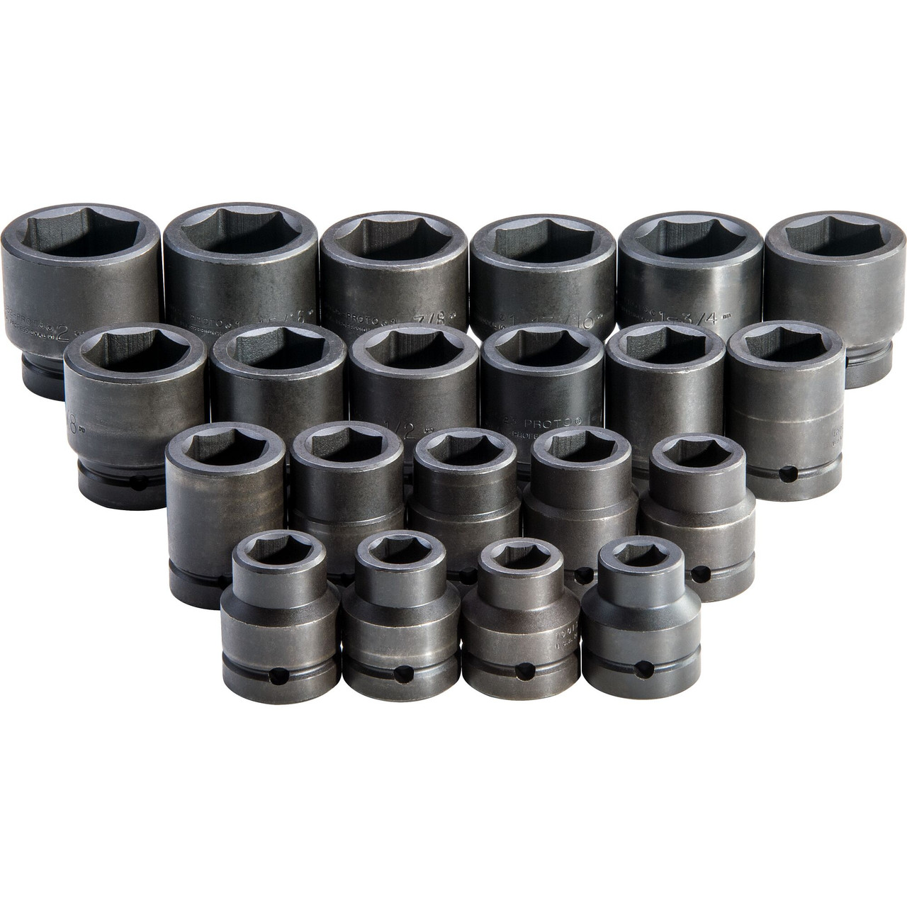 Proto 1 In. Drive 21-piece Impact socket set - 6 point
